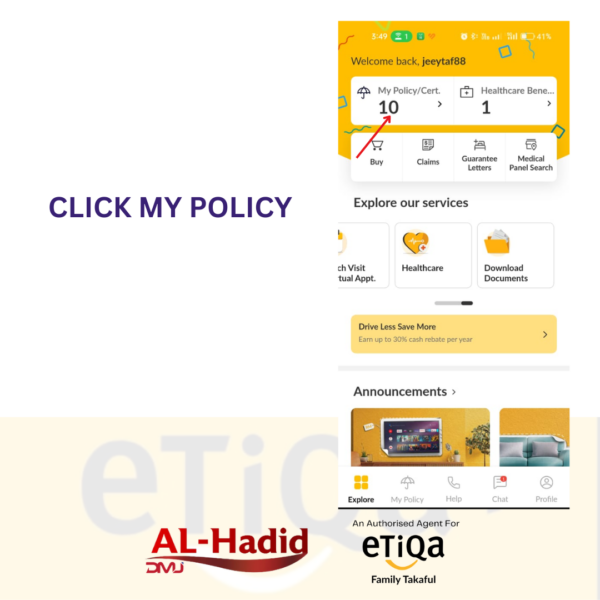 Bayaran melalui ETIQA+ Apps dan Jompay All Bank Online untuk policy ...